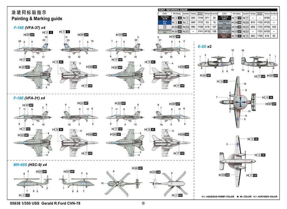 Trumpeter 1:350- USS Gerald R. Ford CVN-78 (05638) | Hobbynor ...