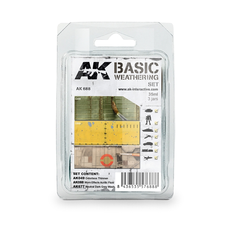 AK-Interactive AK688 Basic Weathering Set | Hobbynor - Produkter og verktøy for Modellbygging og ...