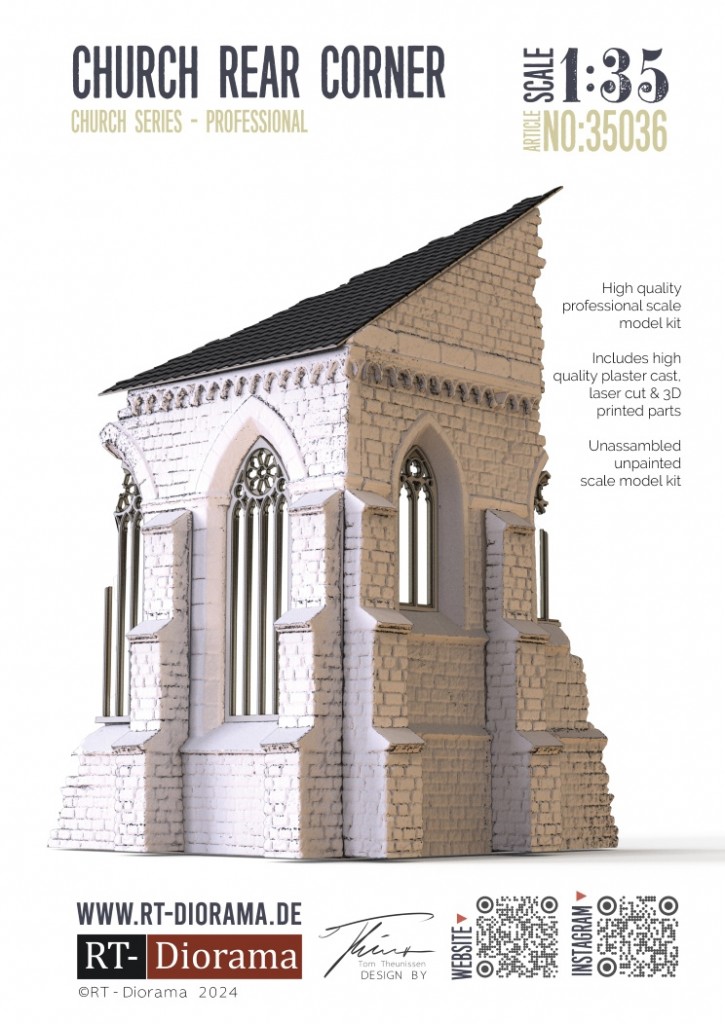 RT-Diorama 35036 Church Rear Corner (1:35) | Hobbynor - Produkter og verktøy for Modellbygging ...